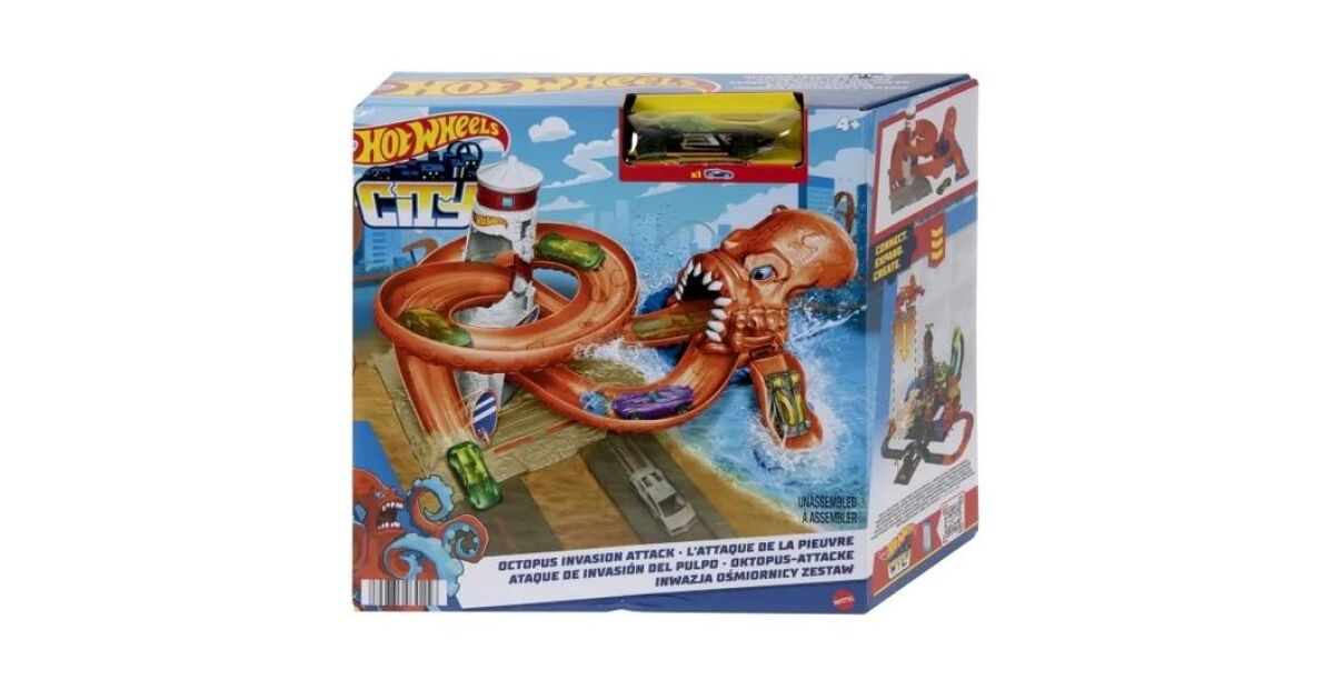 Mattel - Hot Wheels City - Octopus támadás pályaszett (HDR29-HDR31 ...
