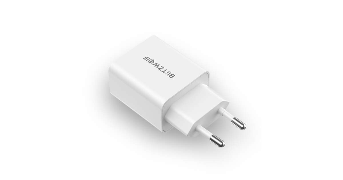 Hálózati Töltőfej Adapter Gyorstöltő Type C Usb Port 20w Fehér