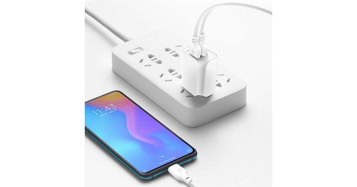 Hálózati Töltőfej Adapter 2 Usb Port Iphone 8pin Lightning