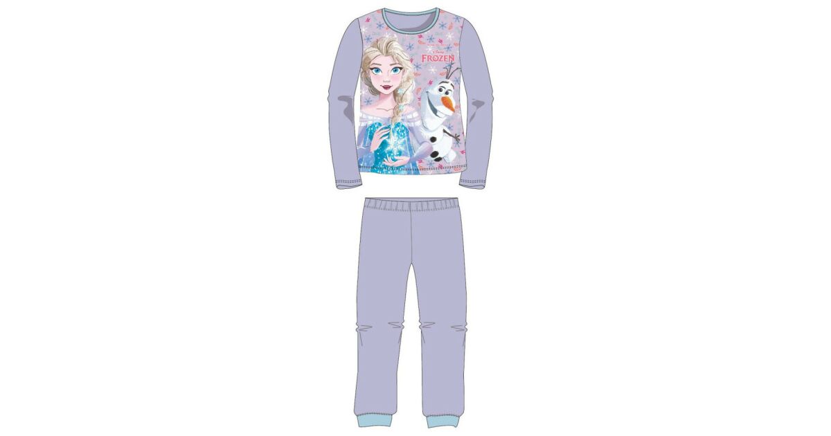 Pijama lunga copii Disney Frozen Elsa si Olaf, mov, 3 ani / 98 cm ...