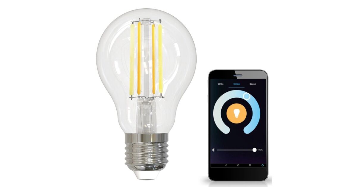Bec Smart LED 7W(60W) Polux, A60, E27, Wi-Fi, 806 lm, 2700K–6500K ...