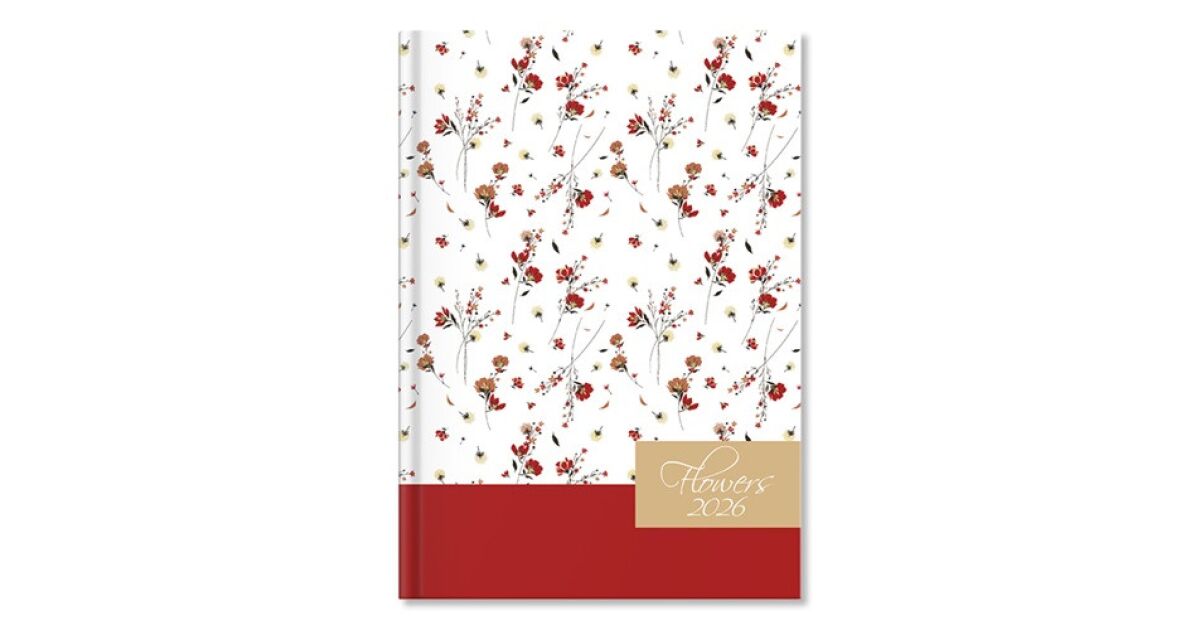 Period Flowers White 2026 B6 Wochenplaner | Pepita.com