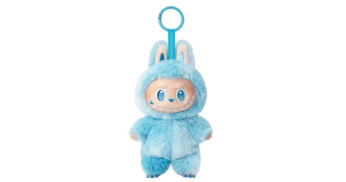 Labubu 3.0 Macaroon vinyl face plush doll, blue | Pepita.com