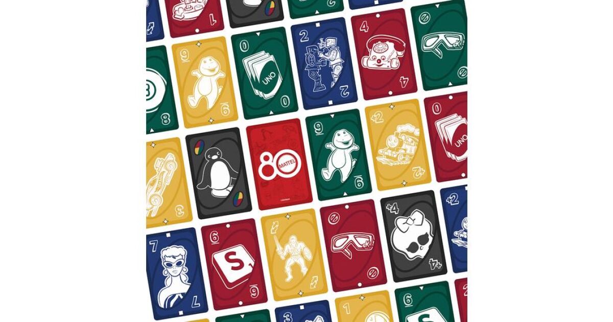 Uno: 80. Jubiläumsausgabe von Mattel | Pepita.com