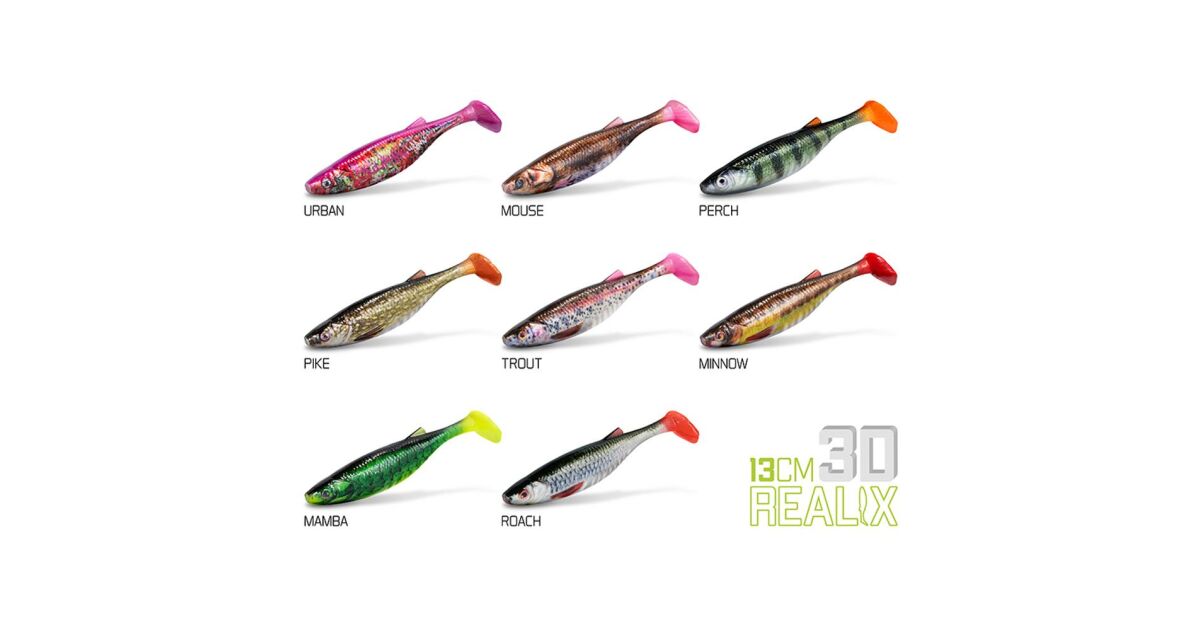 DuoPACK BOX Delphin Realix 3D / 6 x 2 buc - 13cm / Urban | Pepita.com