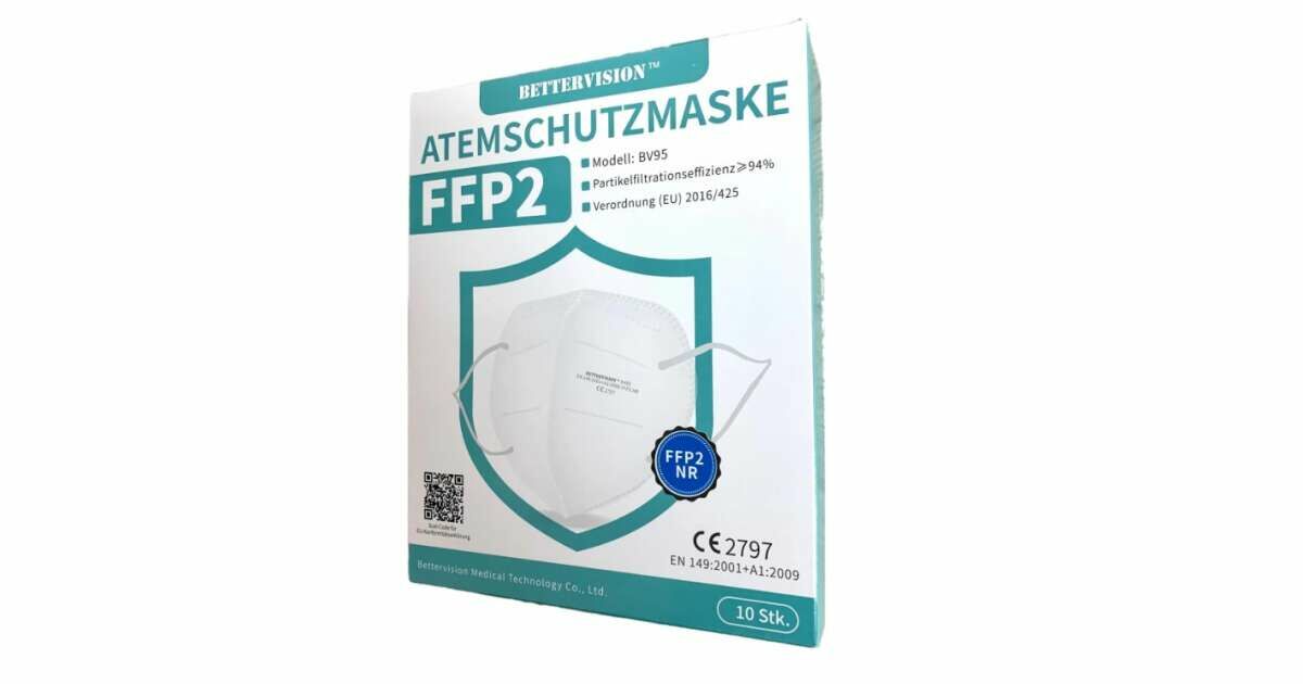 100 db FFP2 maszk, 5 réteg, BFE> 94%, egyedi csomagolás, fehér, európai ...