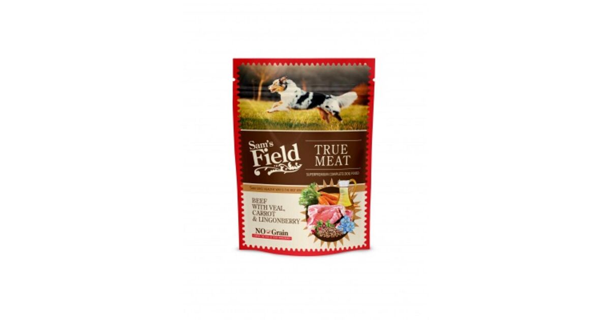 Sam's Field True Meat Beef with Veal, Carrot & Lingonberry hrană la ...