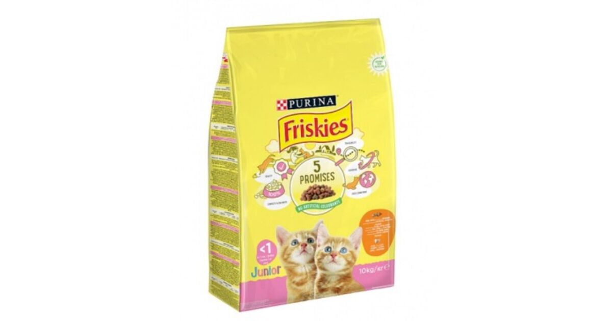 Friskies Junior hrană uscată pentru pisici - cu pui, lapte și legume ...