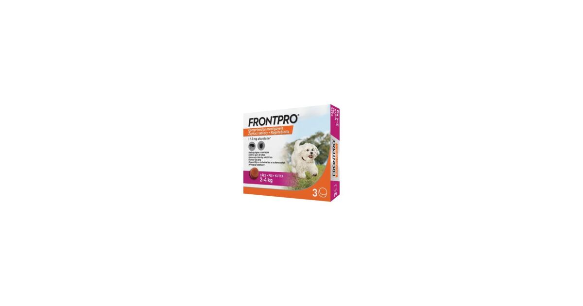 FRONTPRO COMPRIMAT MASTICABIL CÂINE XS /2-4KG/ 3 comprimate | Pepita.com