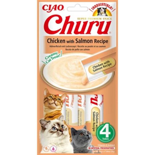 Inaba Cat Churu Ciao - pui-somon 4 x 14 g | Pepita.com