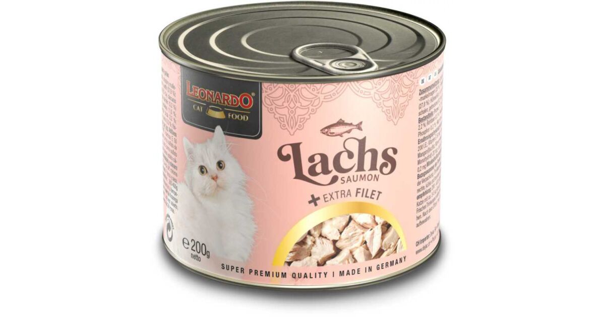 Leonardo somon + filet extra conservă hrană pentru pisici 200 g ...