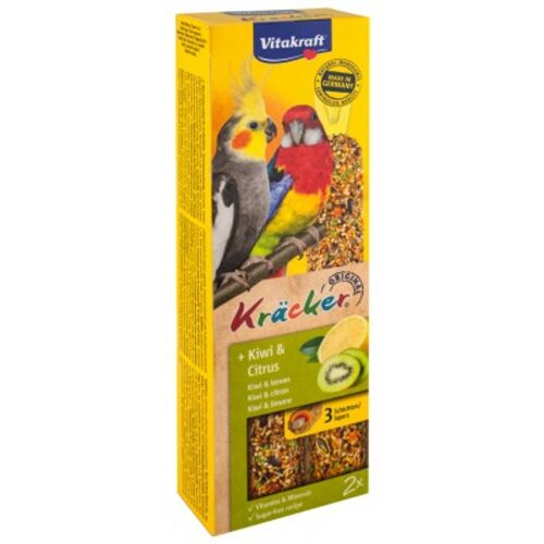 Vitakraft batoane duble cu kiwi și lămâie pentru papagali mari 1 buc ...