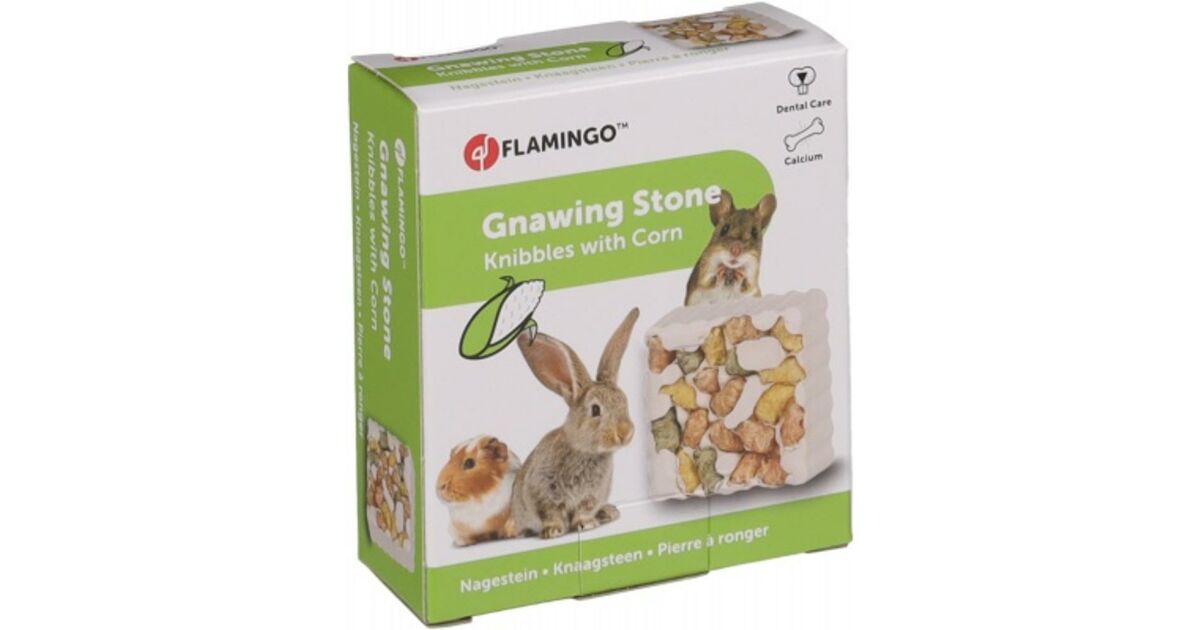 Flamingo Gnawing Stone Knibbles - piatră minerală cu porumb 1 buc ...