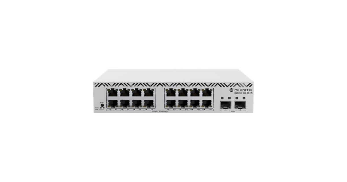 MikroTik CSS318-16G-2S+IN 16-Portos Gigabites Switch 2 SFP+ Porttal ...