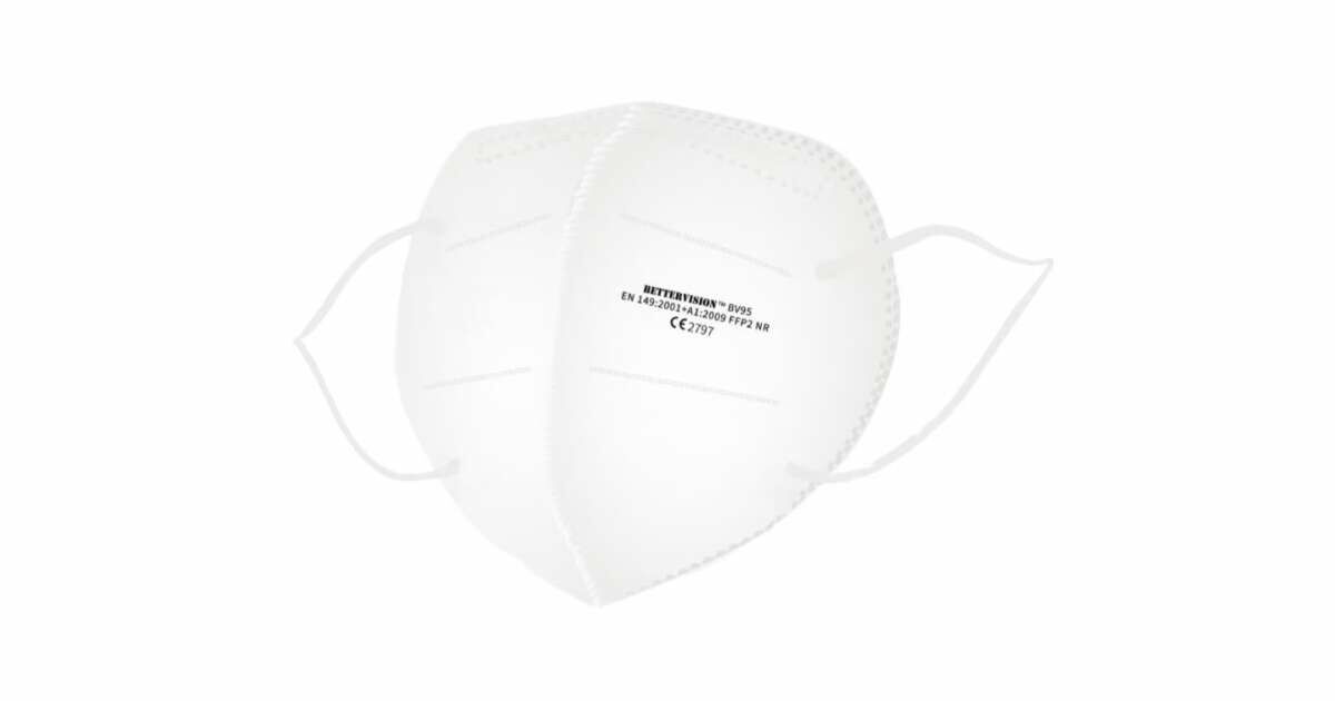 100 db FFP2 maszk, 5 réteg, BFE> 94%, egyedi csomagolás, fehér, európai ...