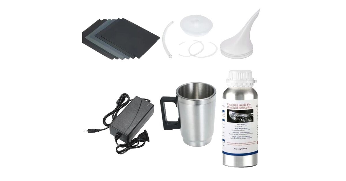 Autó fényszóró -helyreállítási készlet, 800 ml folyékony polimer ...