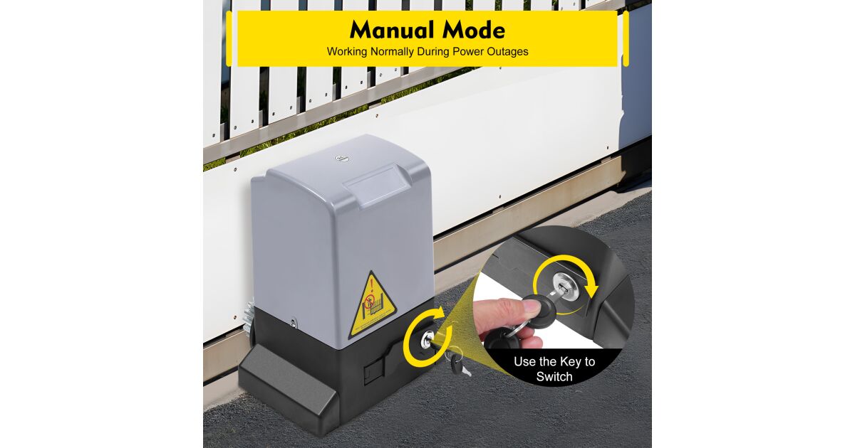 Sliding Electric Gate Opener, 750W Power, Remote Control Range 50m ...