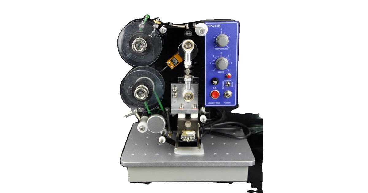 Electric Printer Ribbon Date Coder, Semi Automatic, Hot Stamping ...