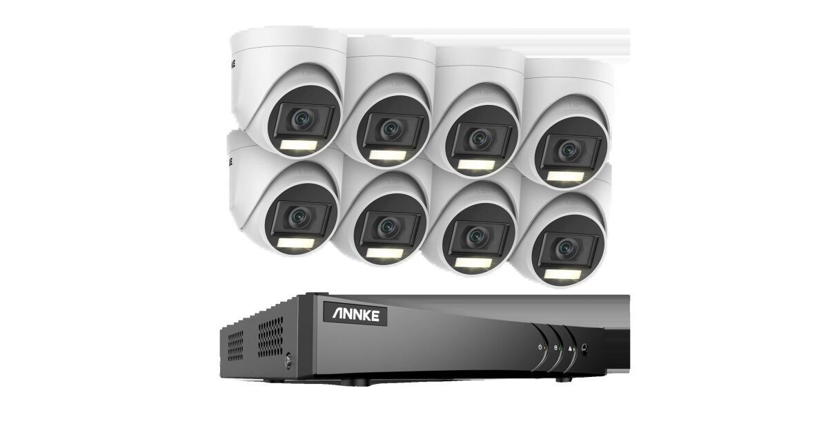 8CH DVR CCTV biztonsági rendszer, 5MP Ultra HD felbontás, infravörös ...