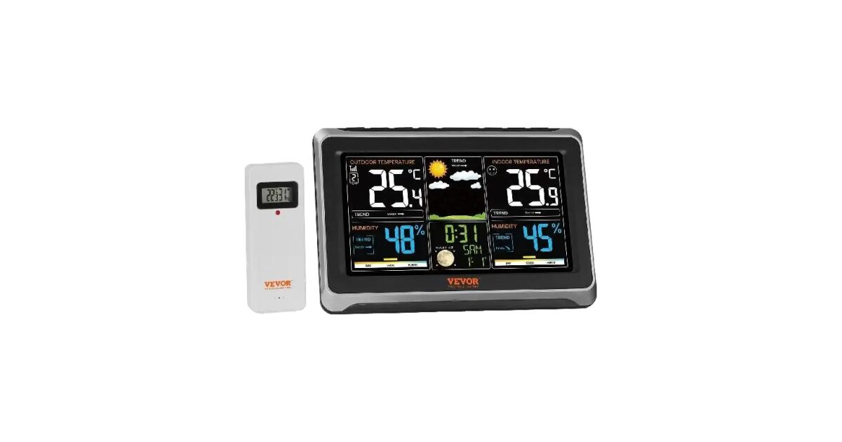 Wireless Weather Station, 75inch HD Color Screen, Automatic Time ...