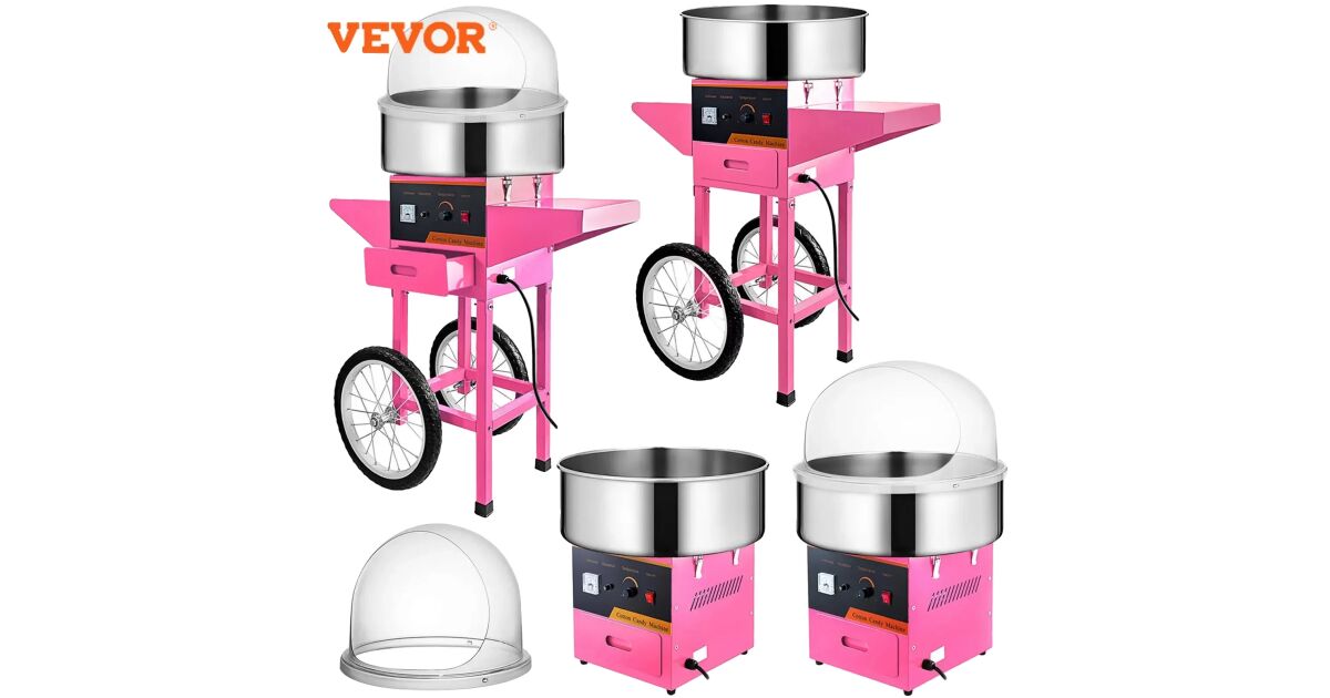 Cotton Candy Machine, 6 adag/perc, 2 uncia tál kapacitást termel, Barna ...