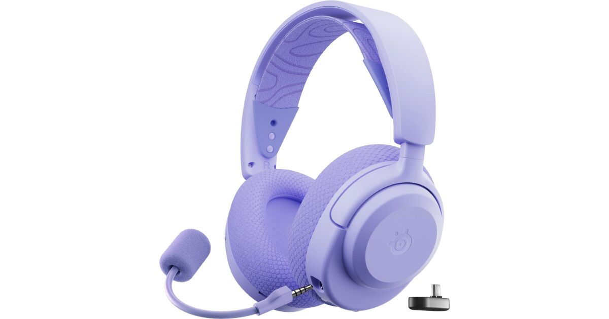 Căști de gaming wireless SteelSeries Arctis Nova 3X, violet | Pepita.com