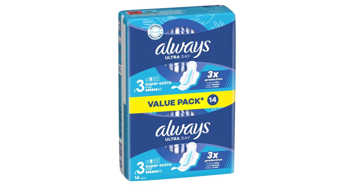 Always Ultra Day Night winged sanitary napkin 14pcs | Pepita.com