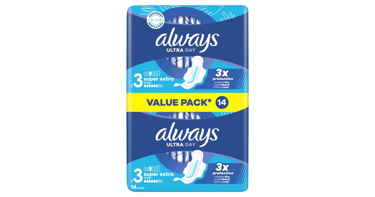 Always Ultra Day Night winged sanitary napkin 14pcs | Pepita.com