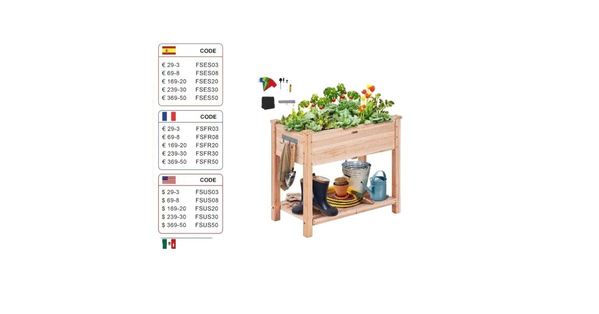 Fa emelt kerti ágy ültető, erős fenyő fa, megemelt kialakítás ...