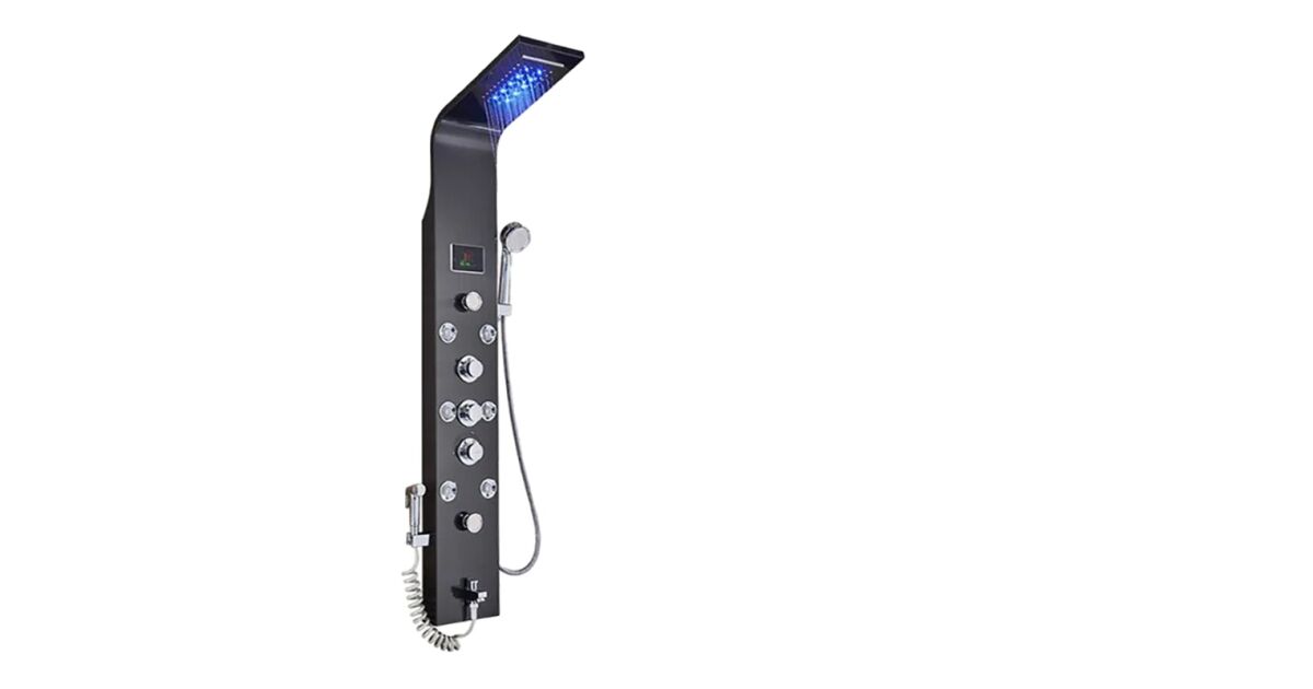 Vélemények: LED fürdőszoba zuhany panel, 6 mód intelligens LCD, rózsa ...