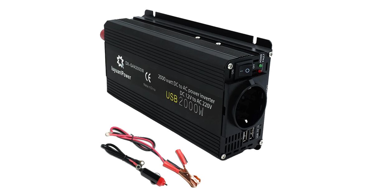 DC - AC Power Inverter, Peak Power 1500W/2000W/2600W, Universal Socket, 2000W EU, AC220V, DC12V ...