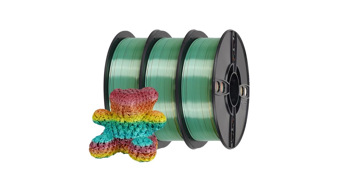 Selyem PLA szivárvány 3D nyomtatószál, 5 kg selyem cukorkák, 5 kg ...
