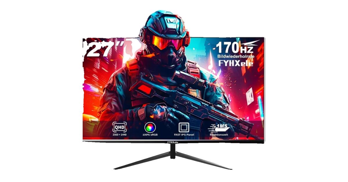 27 Inch Gaming Monitor, 170Hz Refresh Rate, 1ms Response Time ...