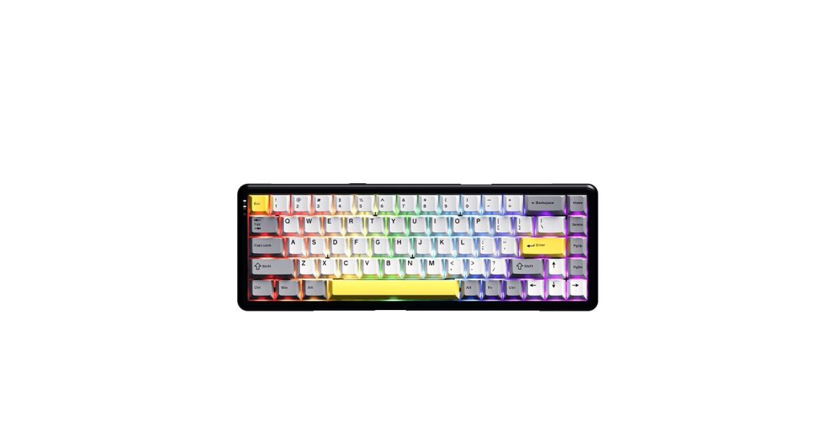 Gaming billentyűzet, 2,4 GHz -es vezeték nélküli kapcsolat, kompakt 68 ...