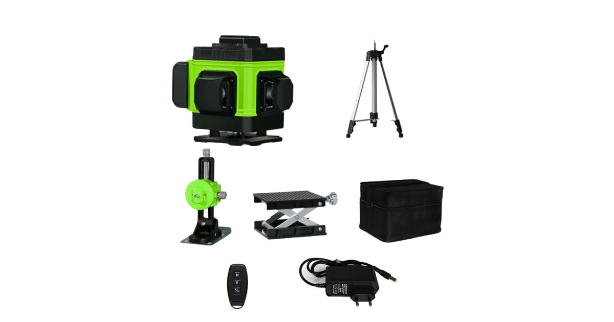 Zöld lézerszint, 12 vonal (3D), távirányító engedélyezve, IE12A H15 ...