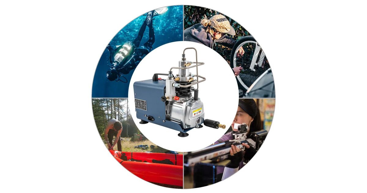 High Pressure Electric Air Compressor, 4500 PSI, Fast Inflation ...