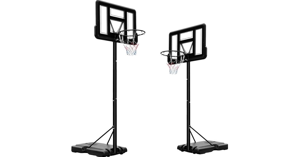 Adjustable Basketball Hoop, Portable with Wheels, Stable Base, | Pepita.hu