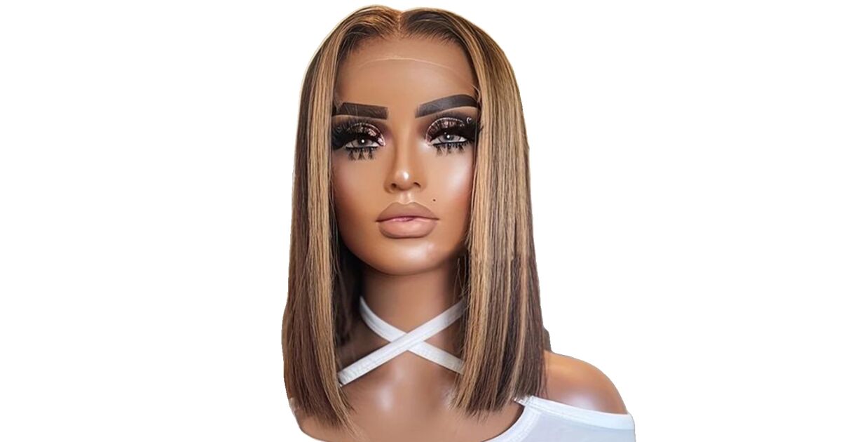 Emberi haj bob paróka, 150% sűrűség, csipke elülső kialakítás, Piros, 8 ...