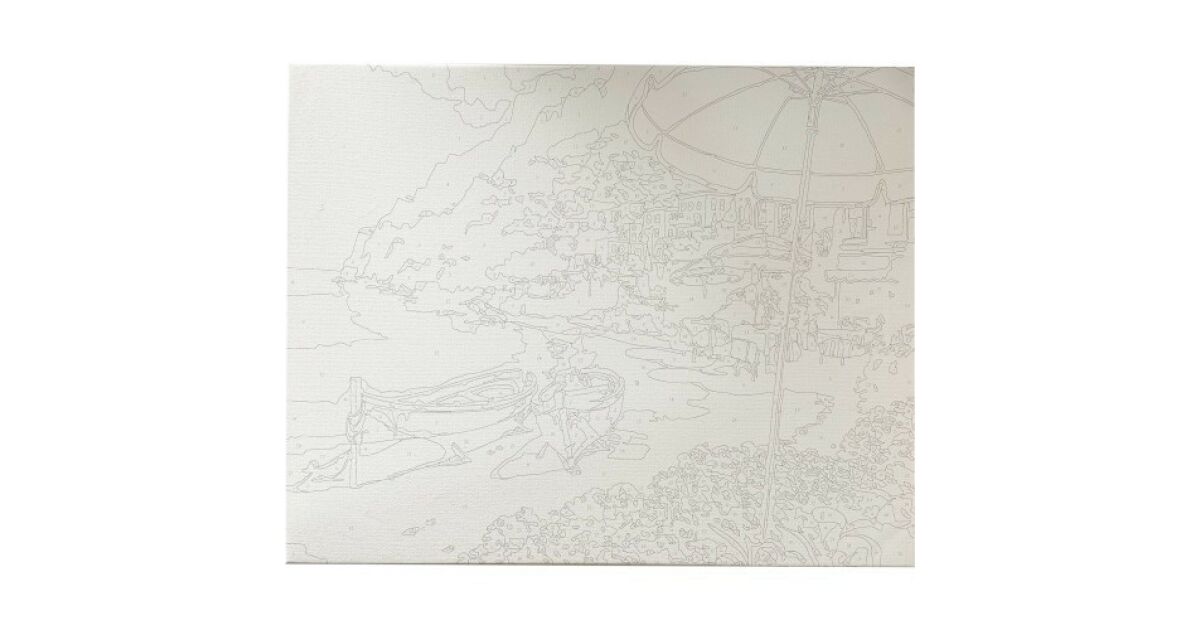 Kreatív kifestő klt. Centrum számozott, 40x50 cm, Olasz tengerpart ...