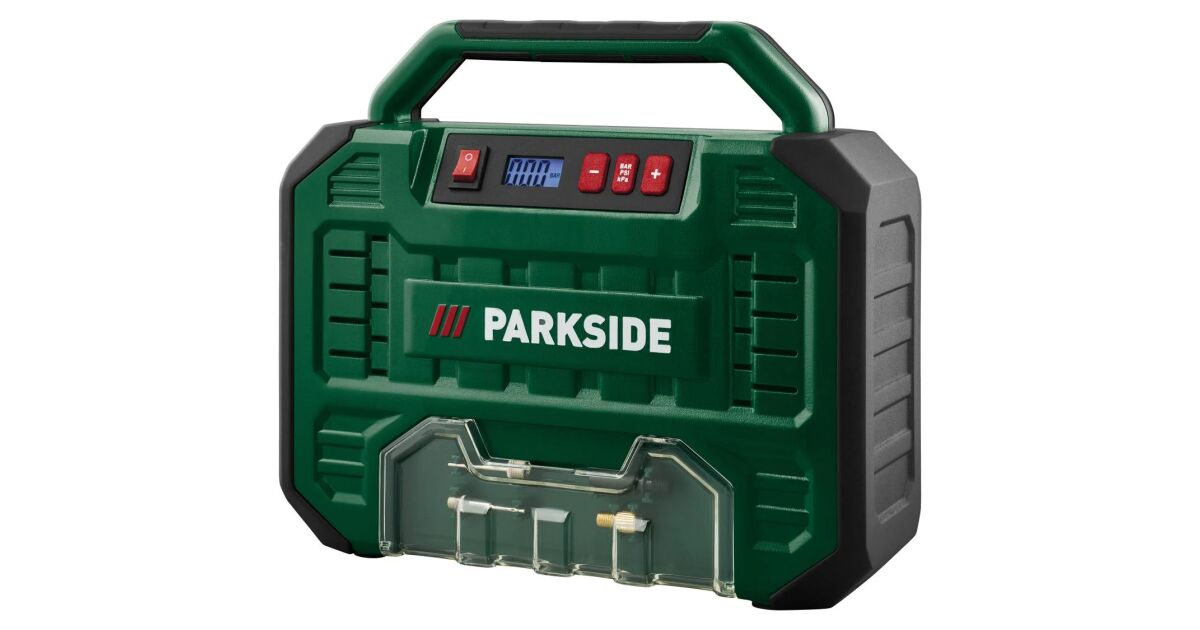 Parkside PMK 150 A1 Compresor portabil digital fără ulei, pentru mașină ...