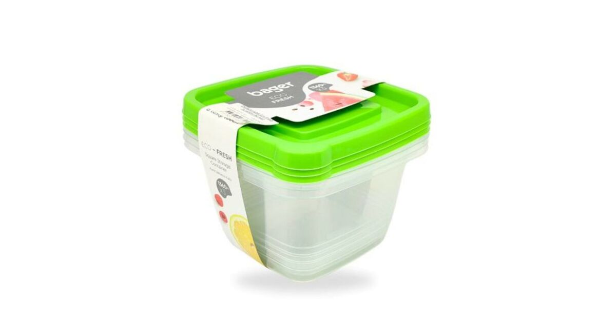 Bager Eco Fresh Lebensmittelbox-Set, 3 x 1360 ml, 3 Stück | Pepita.com