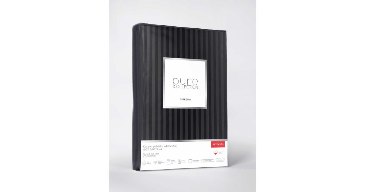Bettwäsche Adamash 160x200 cm, schwarze einfarbige Streifen 1 cm, Pure ...