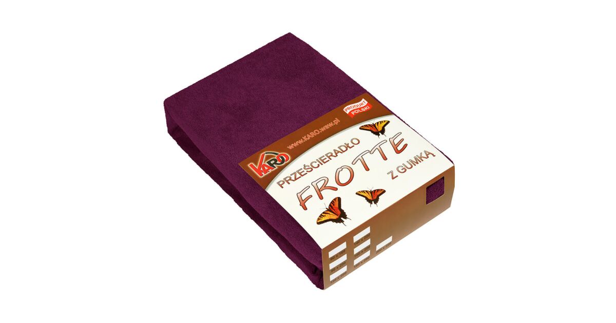 Folie de pat din frotir cu elastic 160x200 prune 027 grosime 200g/m2 ...