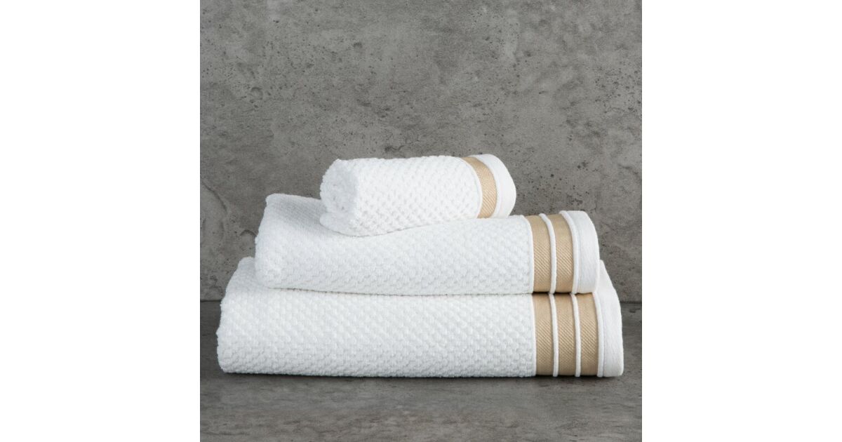 Eurofirany Madlen Fehér Frottír Törölköző - 70x140 cm, 500 g/m² | Pepita.hu