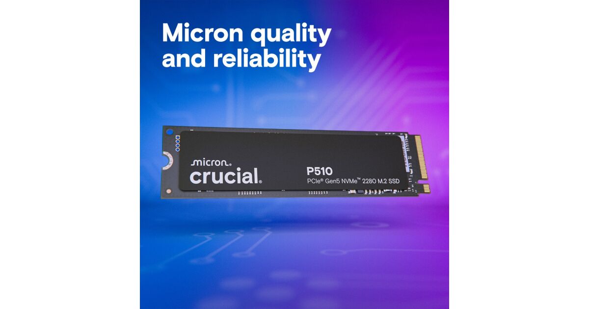 Crucial P510 2TB M.2 PCIe 5.0 NVMe SSD - Hochgeschwindigkeits-SSD für ...