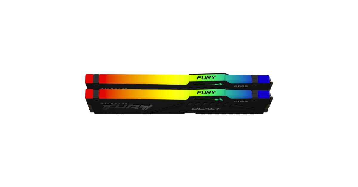64GB 6000MHz DDR5 RAM Kingston Fury Beast RGB CL36 (2x32GB) (KF560C36BBEAK2-64) (KF560C36BBEAK2 ...