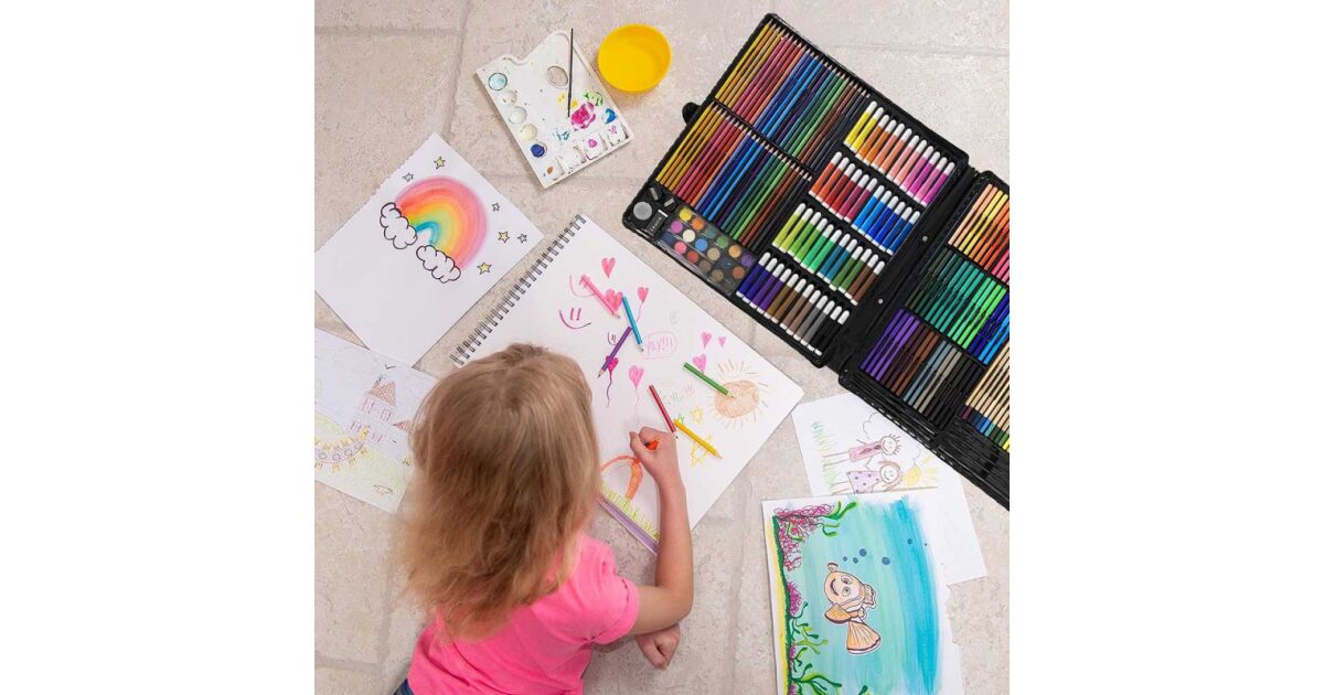 258 db-os Gyerek Rajz és Festő Készlet - Kreatív Művész Szett | Pepita.hu