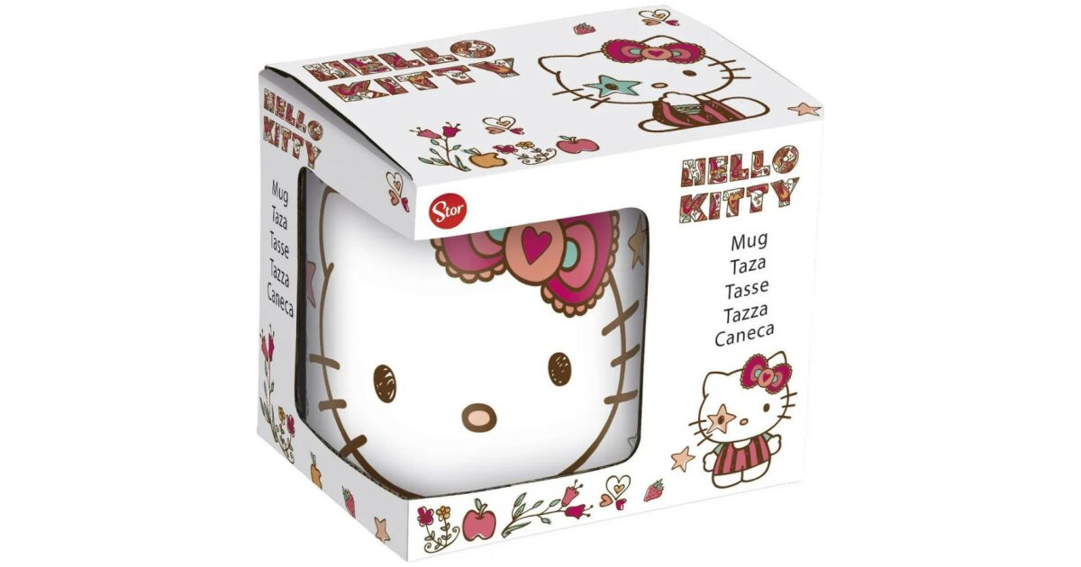 Hello Kitty Stars Porcelán Bögre - 325 ml, Díszdobozban | Pepita.hu