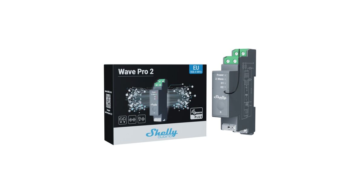 Releu sina DIN cu 2 canale Shelly Qubino Pro 2 (ALL-REL-WAVEPRO2 ...