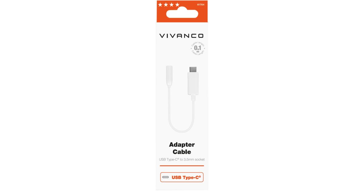 Vivanco USB-C auf 3,5 mm Adapter, 10 cm (61764) | Vivanco | Pepita.com